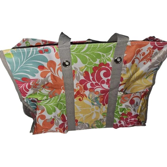 thirty-one | Bags | Thirtyone Large Utility Tote Island Damask Top A ...
